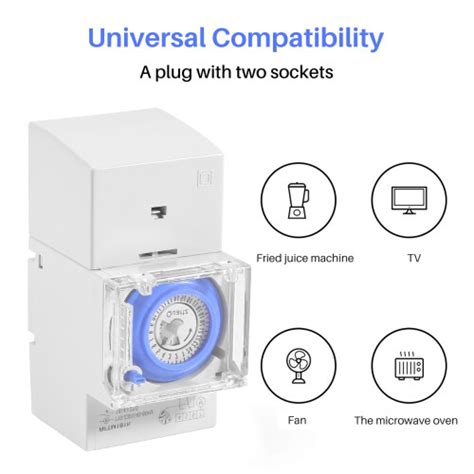 Relay Electrical Programmable Timer 24 Hour Din Rail Timer Switch On Onbuy