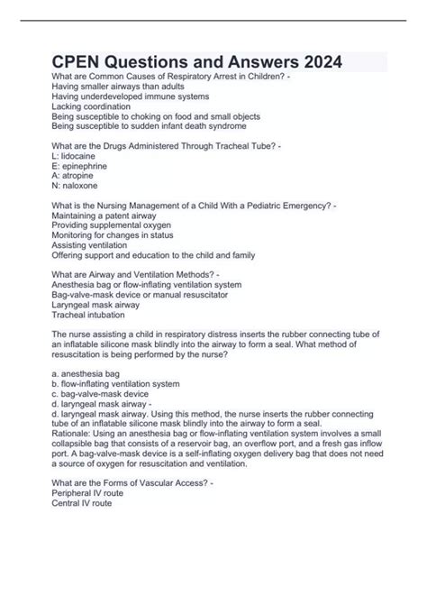 Cpen Questions And Answers Nursing Stuvia Us