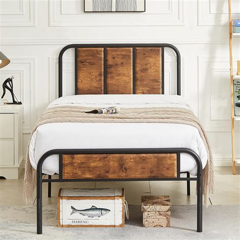 Vecelo Twin Size Bed Frame Metal Platform