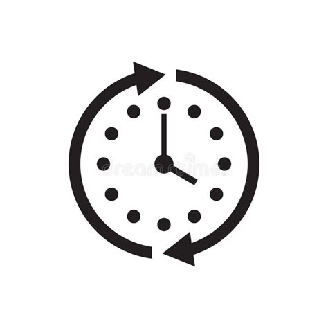 Icono De Vector En El Sentido De Las Agujas Del Reloj Trazo
