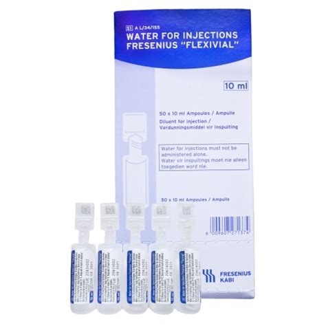 10ml Peptide Water Box 50 50 Water Vials Research Peptides South Africa Online
