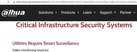 Dahua Lies Saying Its Equipment Not Intended For Public Safety