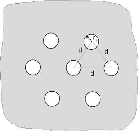 Triangular Array Of Seven Circular Holes Download Scientific Diagram