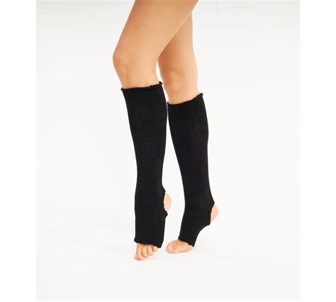 Black Knit Yoga Socks Toeless Socks Dancings Socks Yoga Leg Etsy