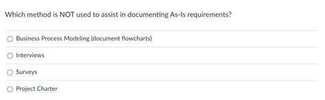Solved Which Method Is Not Used To Assist In Documenting