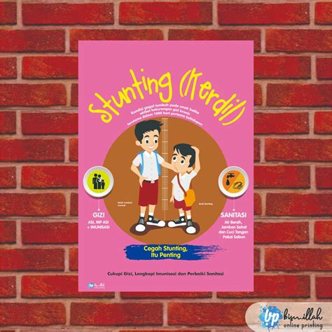 Poster KEsehatan Stunting Kerdil Lazada Indonesia