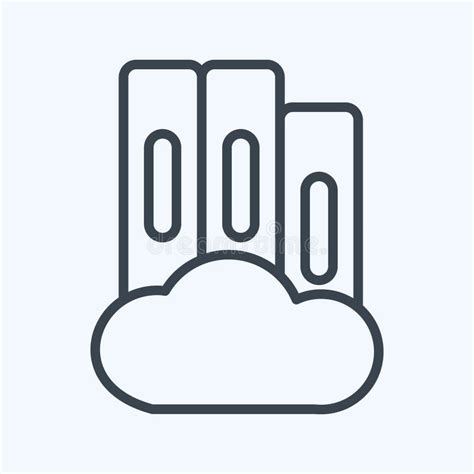 Icon Digital Library Related To Education Symbol Line Style Simple
