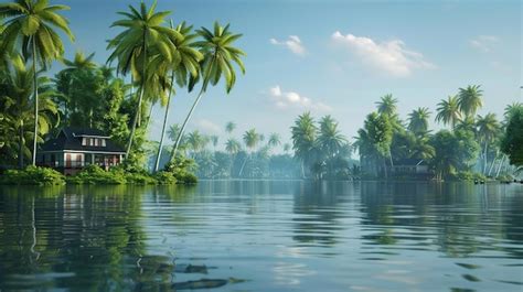 Kerala Backwaters Premium Ai Generated Image