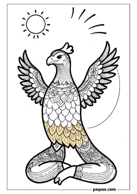 35 Eagle Pose Mandala Coloring Page Free Pdfs