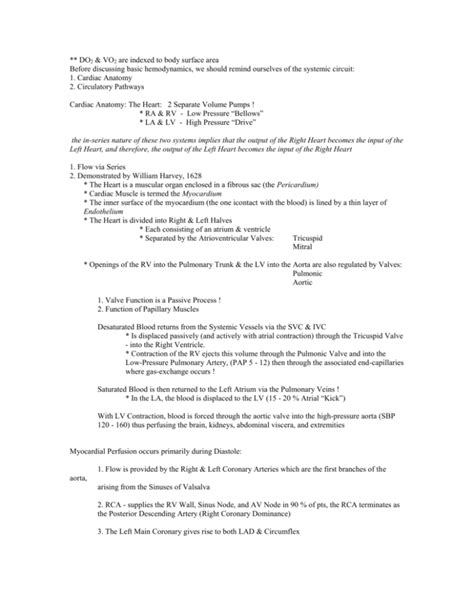 Hemodynamic Principles Maricopa Medical Center