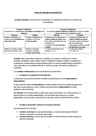 Tipos De Variables Estadisticas Pdf