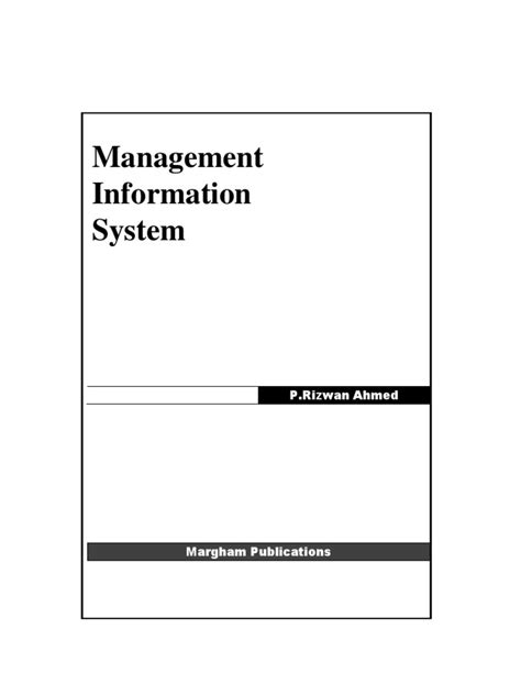 Management Information System Dr Prizwan Ahmed Pdf