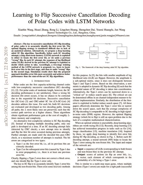 Learning To Flip Successive Cancellation Decoding Of Polar Codes With Lstm Networks Deepai
