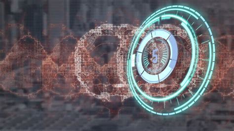 Animation Of Scope Scanning And Human Brain Over Cityscape Stock Video Video Of Community