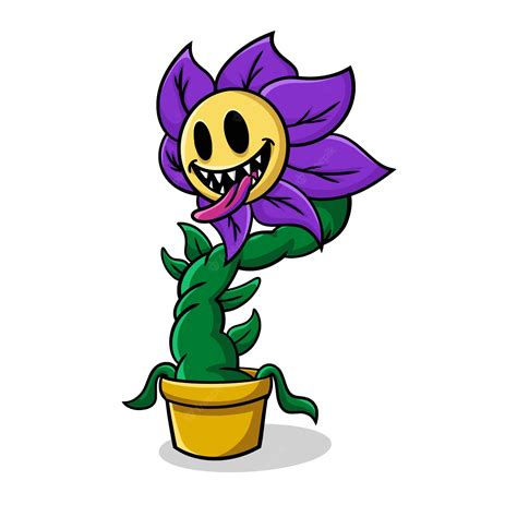 Desenho De Flor Malvada Vetor Premium
