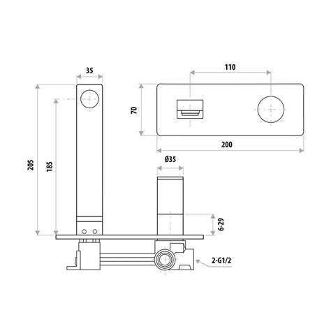 Linkware Wall Basin Mixer The Gabe Wall Basin Hera Bathware