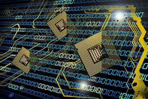 3d 그림 Cpu 칩 프로세서 및 전자 회로가 있는 바이너리 코드 0명에 대한 스톡 사진 및 기타 이미지 0명 Cpu 가상현실 Istock