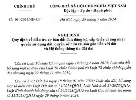 Đã Có Nghị định 101 Quy định Về Cấp Sổ đỏsổ Hồng Từ 0182024