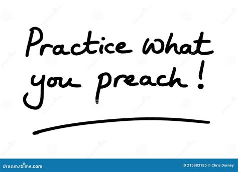 Practice What You Preach Stock Illustration Illustration Of Note