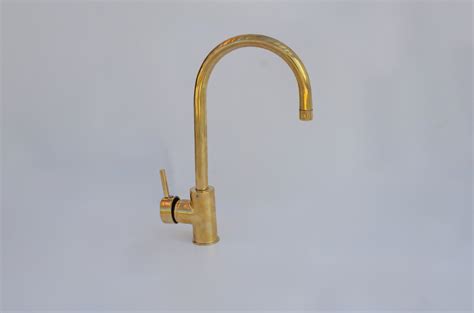 Unlacquered Solid Brass Kitchen Faucet With Lever Brass Sink Faucet
