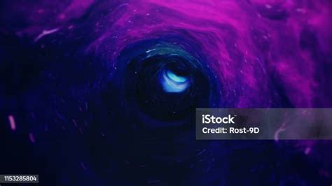 3d 그림 터널 또는 웜 홀 다른 하나의 우주를 연결할 수 있는 터널 우주 웜 홀 또는 블랙홀에서 추상적 인 속도 터널 워프 우주의 임시 공간을 극복의 장면 3차원 형태에