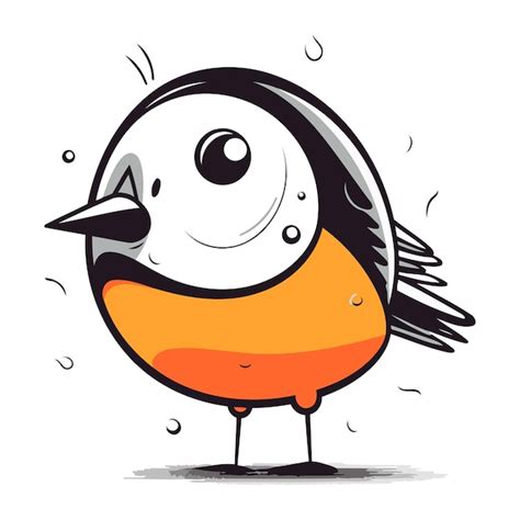 Premium Vector Funny Cartoon Bird Vector Illustration Isolated On A