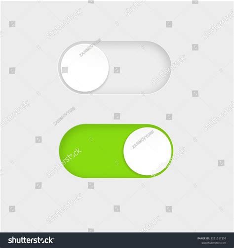 Toggle Switch Buttons Isolated On White Stock Vector Royalty Free