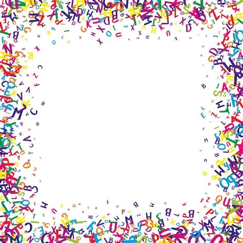 Premium Vector Falling Letters Of English Language Colorful