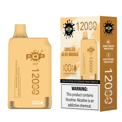 Pop Hit 12000 Puff Disposable Vape Chilled Aloe Mango Shop Today