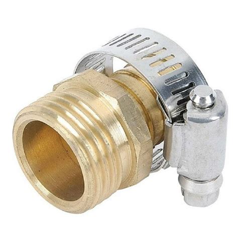 Expert Gardener Heavy Duty Metal Male End Garden Hose Mender 34 And 58