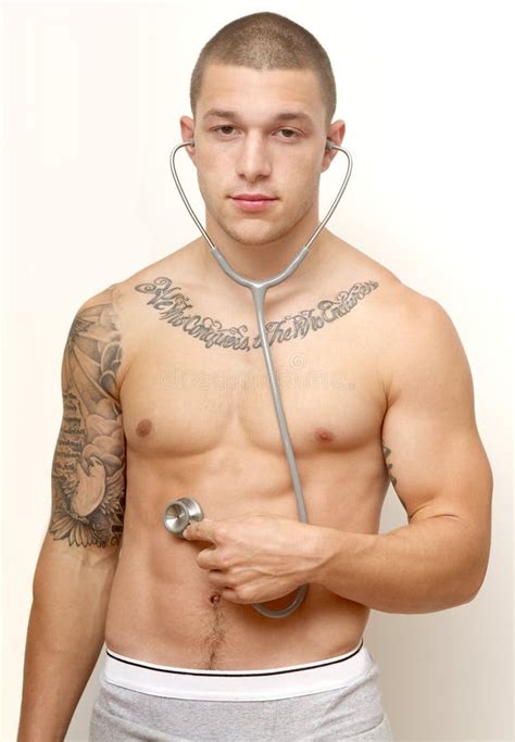 Semi Nude Doc Stock Photo Image Of Human Chest Building