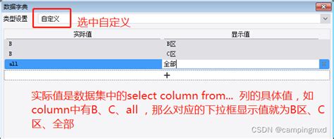 帆软报表自定义下拉框选项，并关联至数据集代码fastreport自定义下拉框数据库 Csdn博客