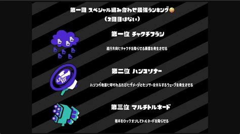 最強スペシャル組み合わせランキング｜スプラトゥーン3まとめ攻略情報ｰスプラログ