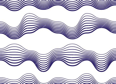 Premium Vector Waves Seamless Pattern Vector Water Runny Curve Lines Abstract Repeat Endless
