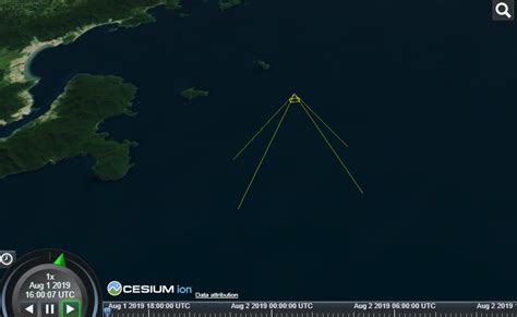 Drawing Camera Lines Until Frustum Rectangle Using Cesium Geographic