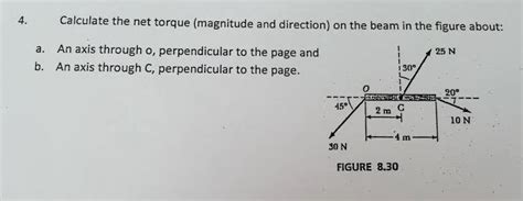Solved Calculate The Net Torque Magnitude And Direction On Chegg Com
