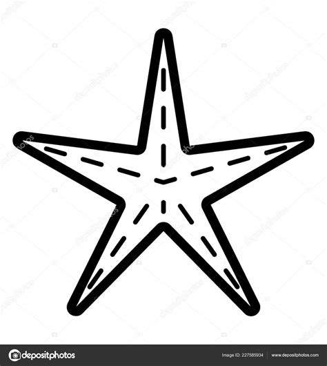 Starfish Sea Animal Icon Vector Stock Vector Image By ©prosymbols