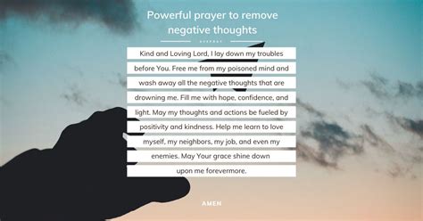 Powerful Prayer To Remove Negative Thoughts Avepray