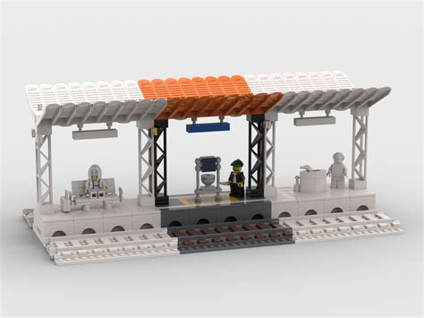 Lego Moc Modular Train Station By Brickhappens Rebrickable Build