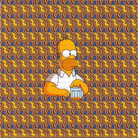 Naked Marge LSD Blotter Art Psychedelic Acid Free Paper Etsy Canada