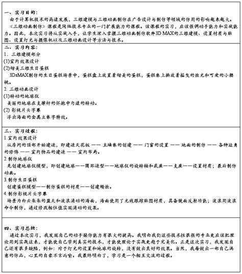 三维动画实训报告（八篇） 范文118