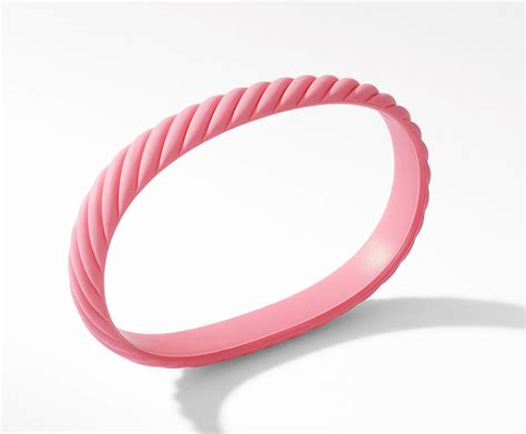 Cable Pink Rubber Bracelet 10mm Breast Cancer Research Foundation