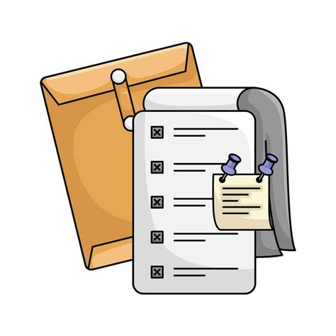 Task List With Envelope Illustration Vector Art At Vecteezy
