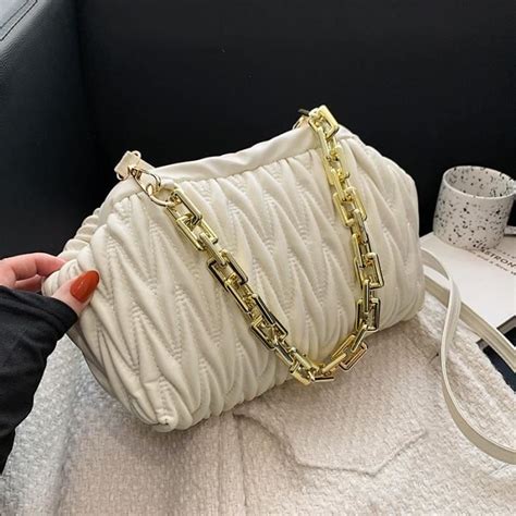 Sac à aisselles plissées pour femmes sacoche de marque à la mode avec