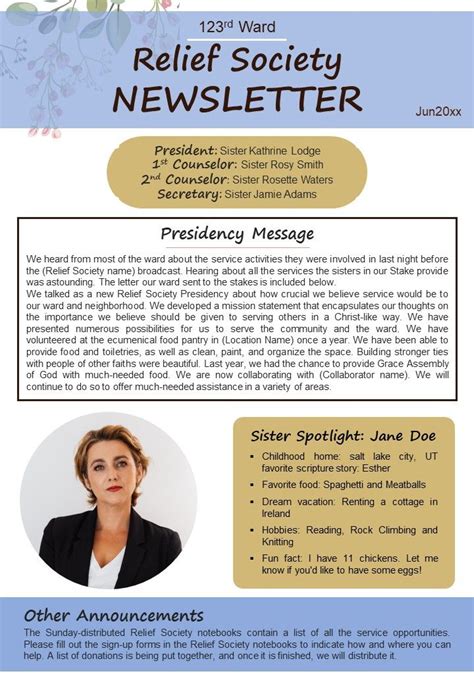 Bifold One Pager Social Welfare Society Newsletter Template