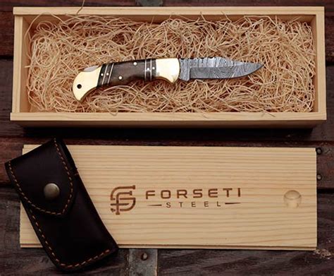 Hemingway Damascus Pocket Knife From Forseti Steel Industry Outsider