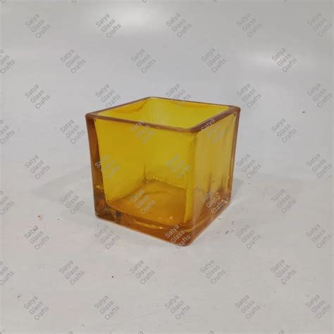 Multicolor Square Glass Jar At Rs 49piece In Firozabad Id 2853663236597