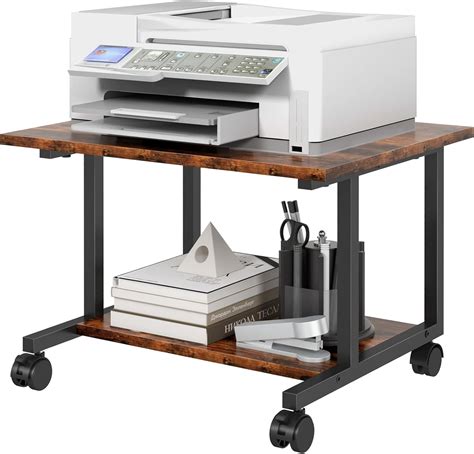 Livofloral Under Desk Printer Stand With Storage Shelf 2 Tier