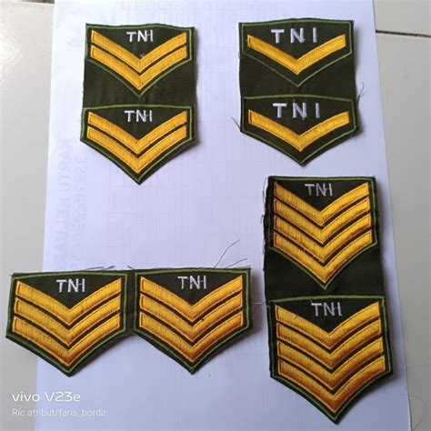 Jual Pangkat Tni Ad Pdh Serda Sertu Serka Serma Bordir Tni Ad Pangkat