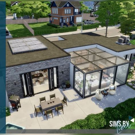 Credit To Simsbylinea On Insta The Sims House Design Sims House Design Sims Sims House